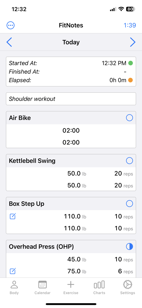 Workouts FitNotes IOS Help